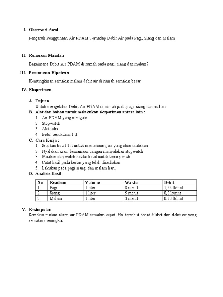 Contoh Metode Ilmiah | PDF