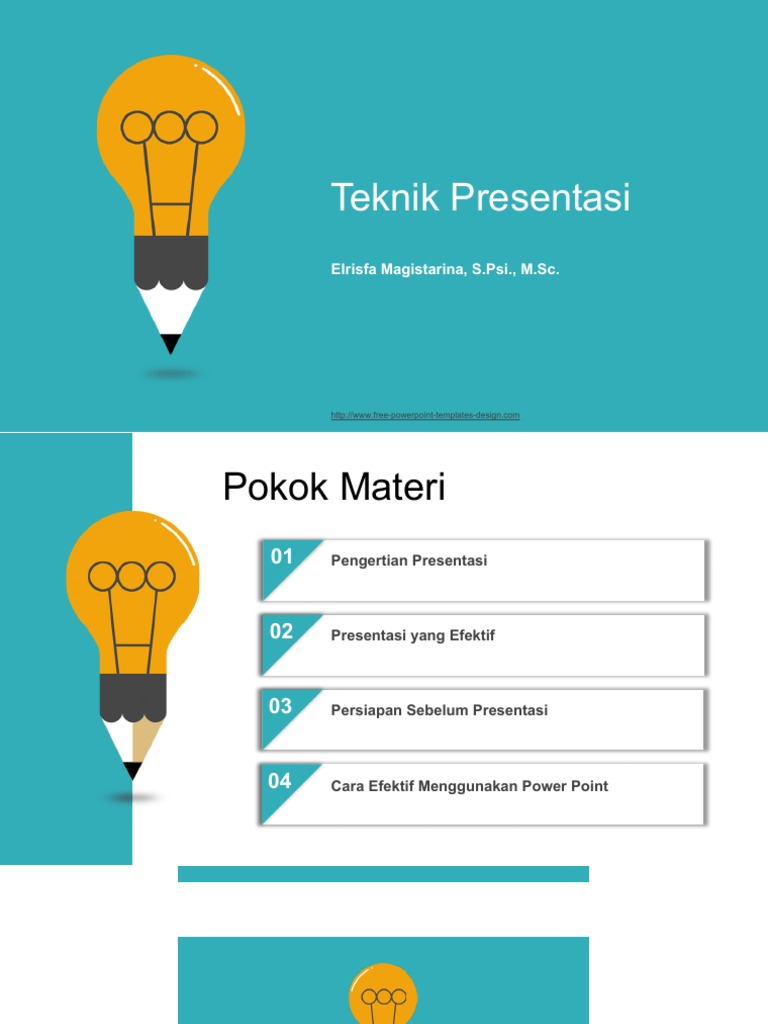 Pertemuan 14 - Teknik Presentasi | PDF | Karier & Perkembangan