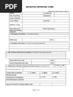 Deviation Form Template | PDF