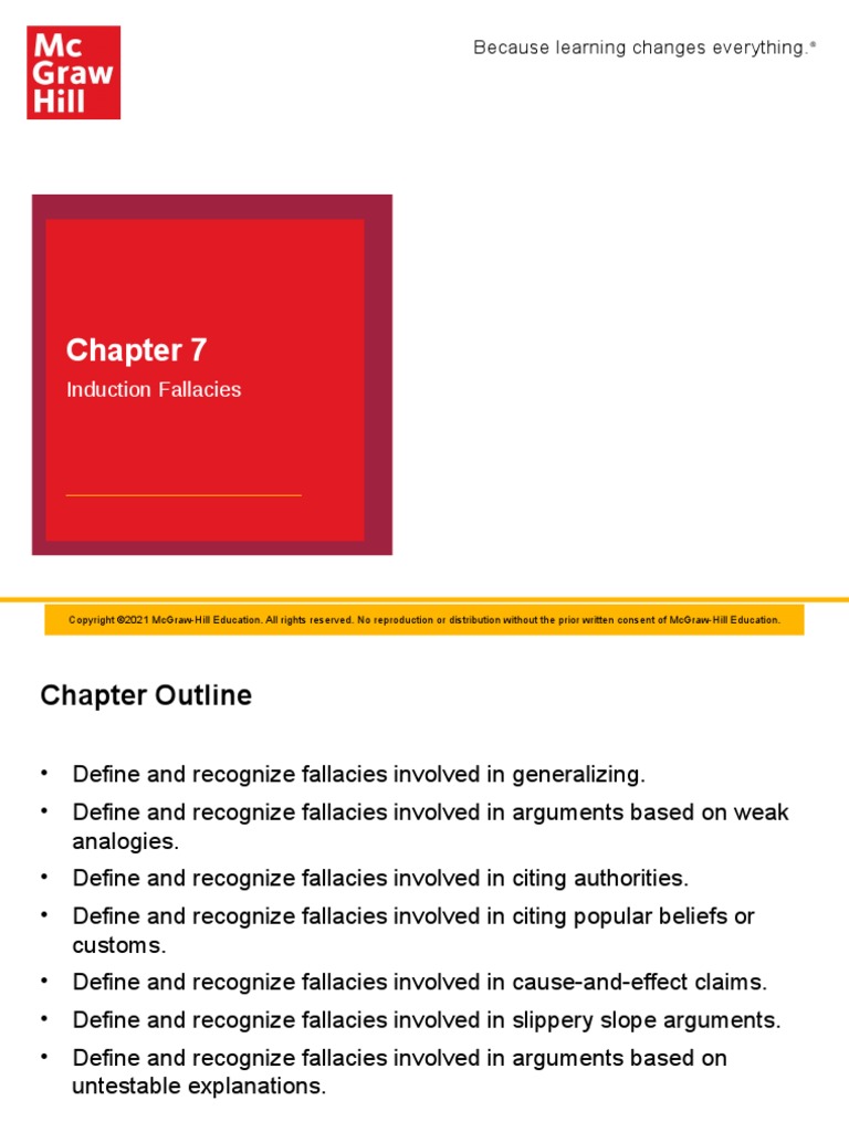 Induction Fallacies: Because Learning Changes Everything | PDF | Fallacy