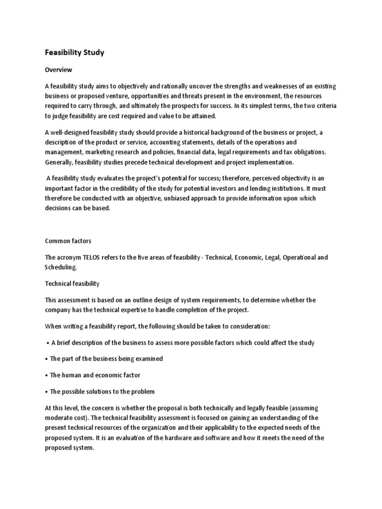 Feasibility Study | PDF | Feasibility Study | Economies