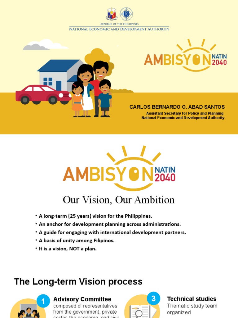 1 NEDA - AmBisyon Natin 2040 MHO - CHO Convention | PDF | Economic ...