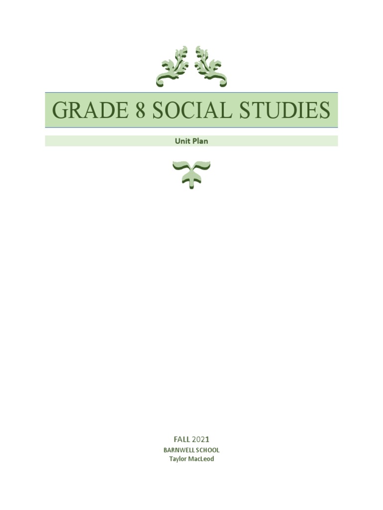 Unit Plan - Grade 8 Ss | Download Free PDF | Information | Decision Making