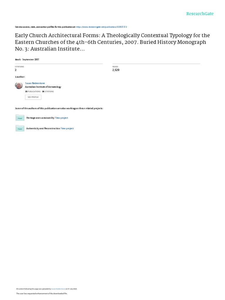 Early Church Architecture Balderstone | PDF | Christology | Christian ...