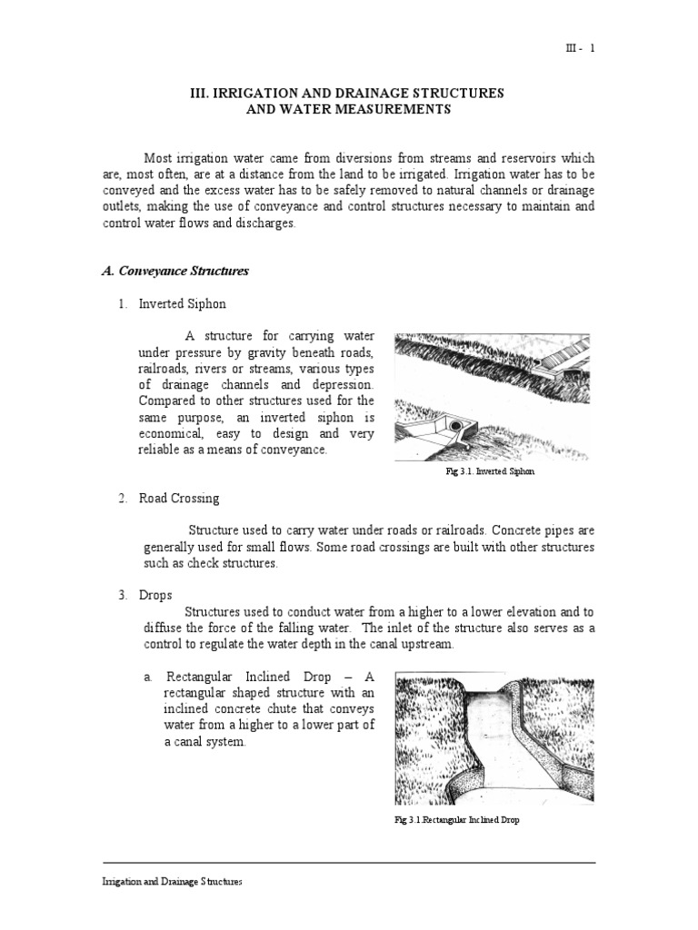 Irrigation and Drainage Structures Overview | PDF | Levee | Discharge ...
