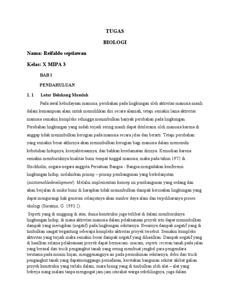 TGS Makalah Biologi | PDF