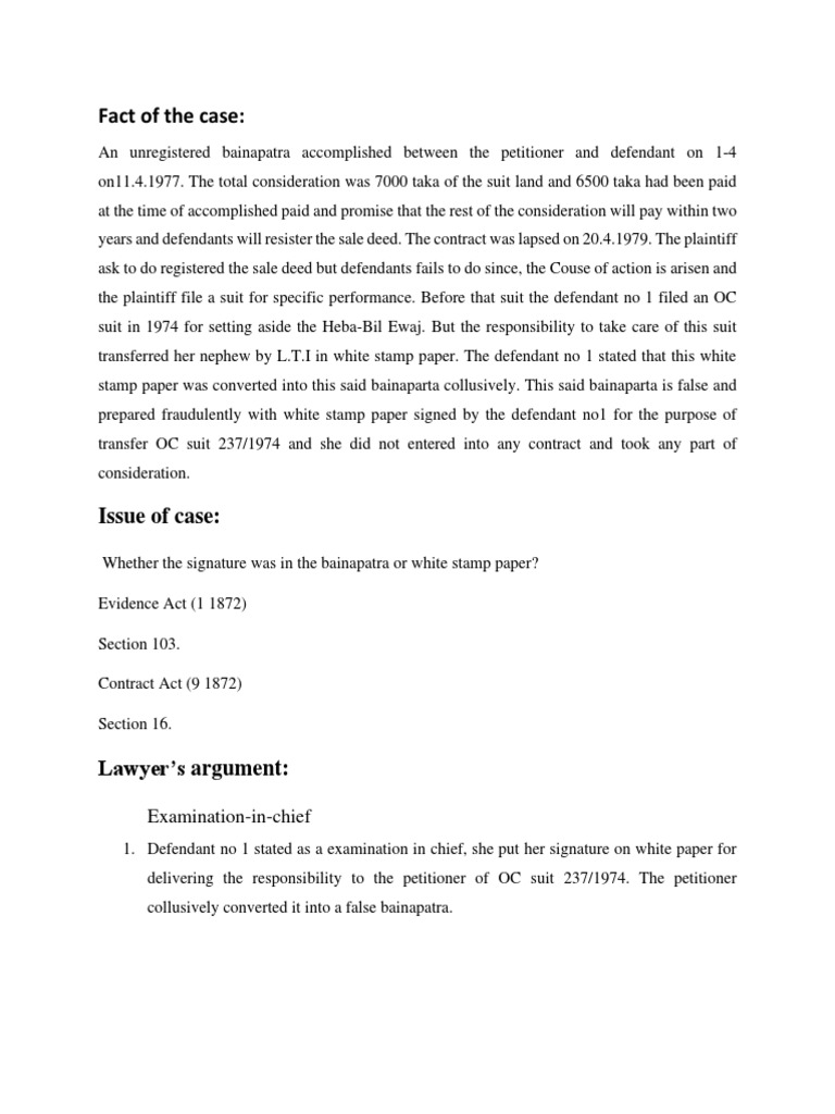 Chand Miah Vs Khodeza Bibi | PDF | Lawsuit | Crime & Violence