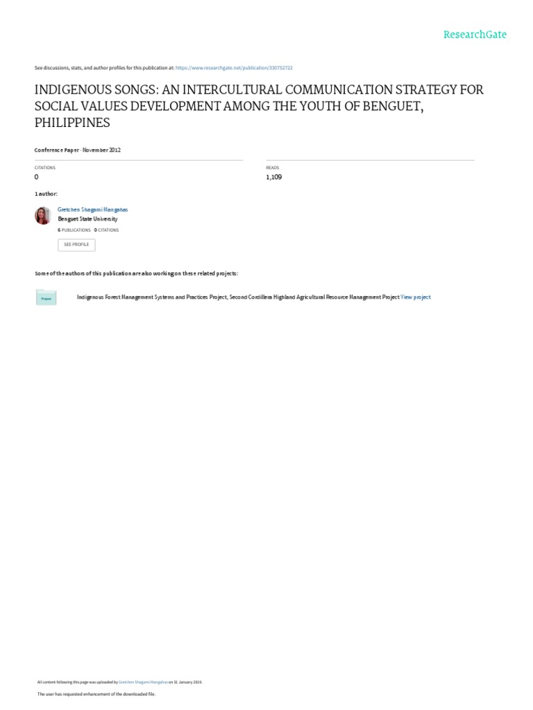 Indigenous Songs: An Intercultural Communication Strategy For Social ...