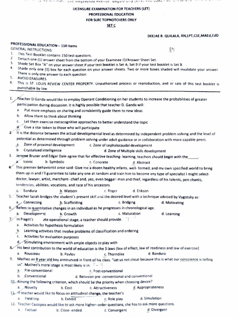 Prof Ed 2 | Download Free PDF | Educational Assessment | Teachers