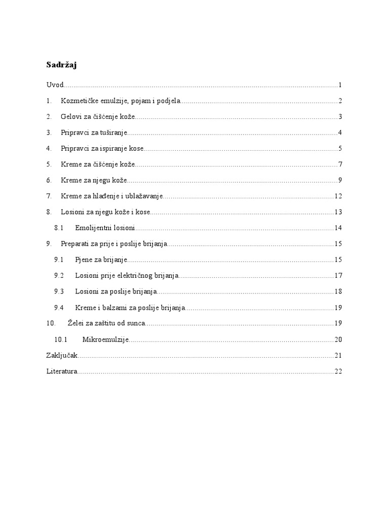 Kozmetičke Emulzije Final | PDF