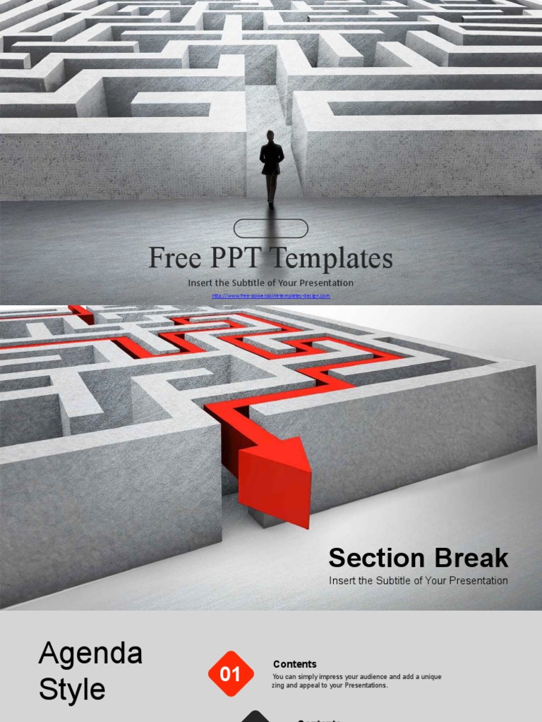 Huge Business Maze PowerPoint Templates | Download Free PDF | Page ...