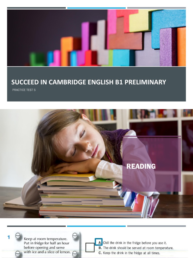 Succeed in Cambridge English B1 Preliminary - Practice Test 5 | PDF ...