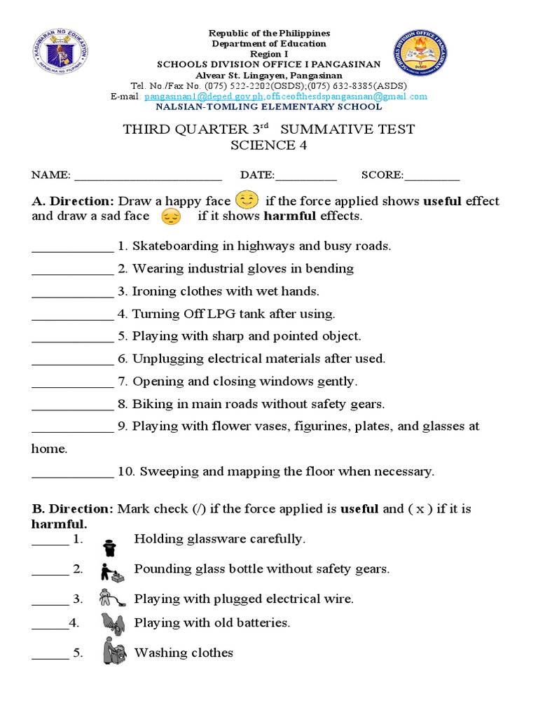 Science and Esp 4 3RD Summative | PDF