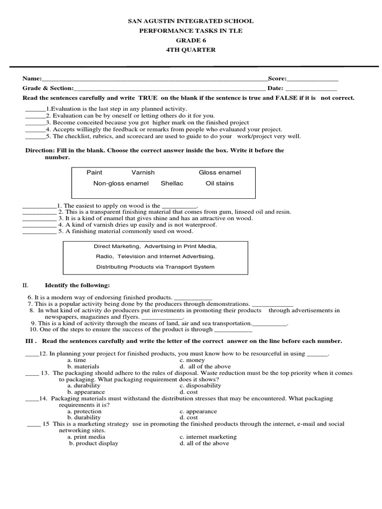 Grade 6 Performance Task Tle | PDF | Electrical Connector | Ac Power ...