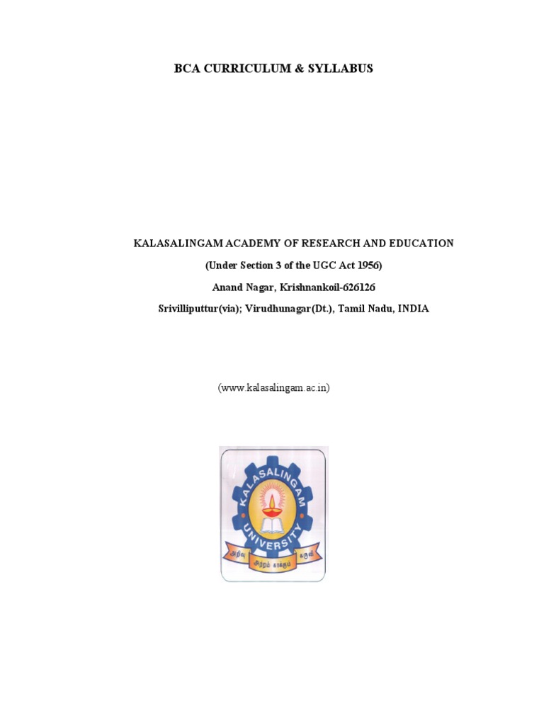 BCA Curriculum Overview 2021 | PDF | Cloud Computing | Object Oriented ...