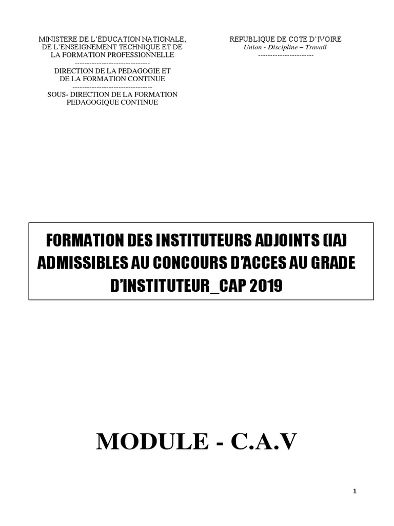 Formation IA 2021 - Module CAV | PDF | la communication | Pédagogie Formation IA 2021 - Module CAV | PDF | la communication | Pédagogie