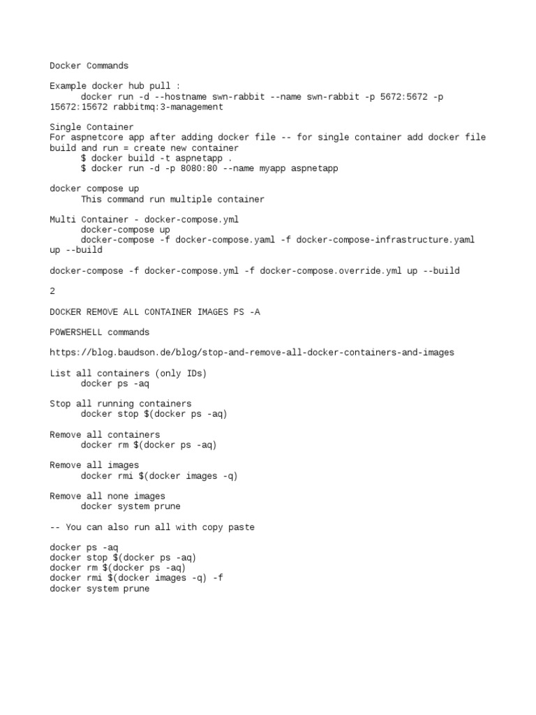 Essential Docker Commands Guide | PDF