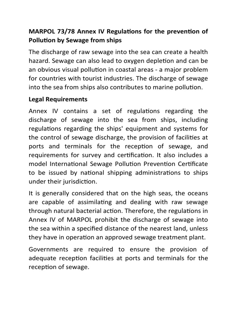 Annex IV - Explained & Sewage Treatment-1 | PDF | Sewage Treatment | Sewage