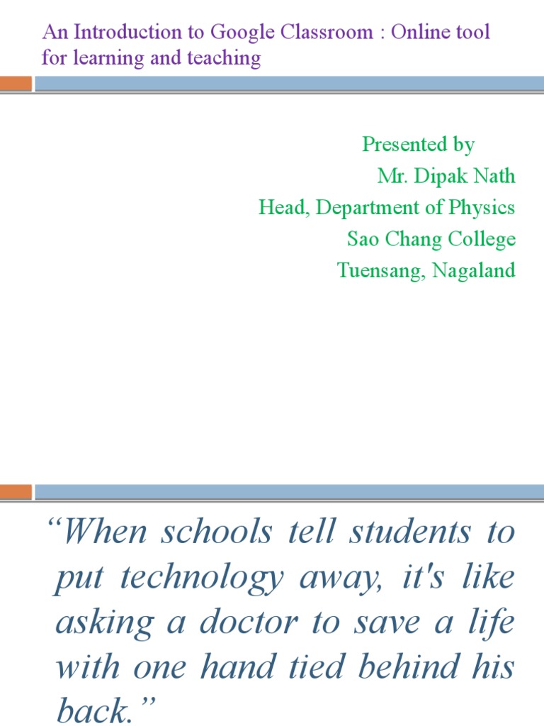 An Introduction to Google Classroom: Online Tool for Learning and ...