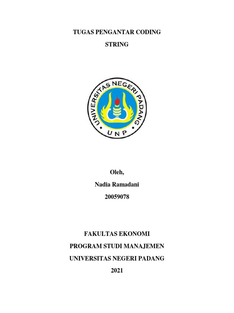 Tugas Coding: String & Palindrom | PDF | Metode & Bahan Ajar | Komputer
