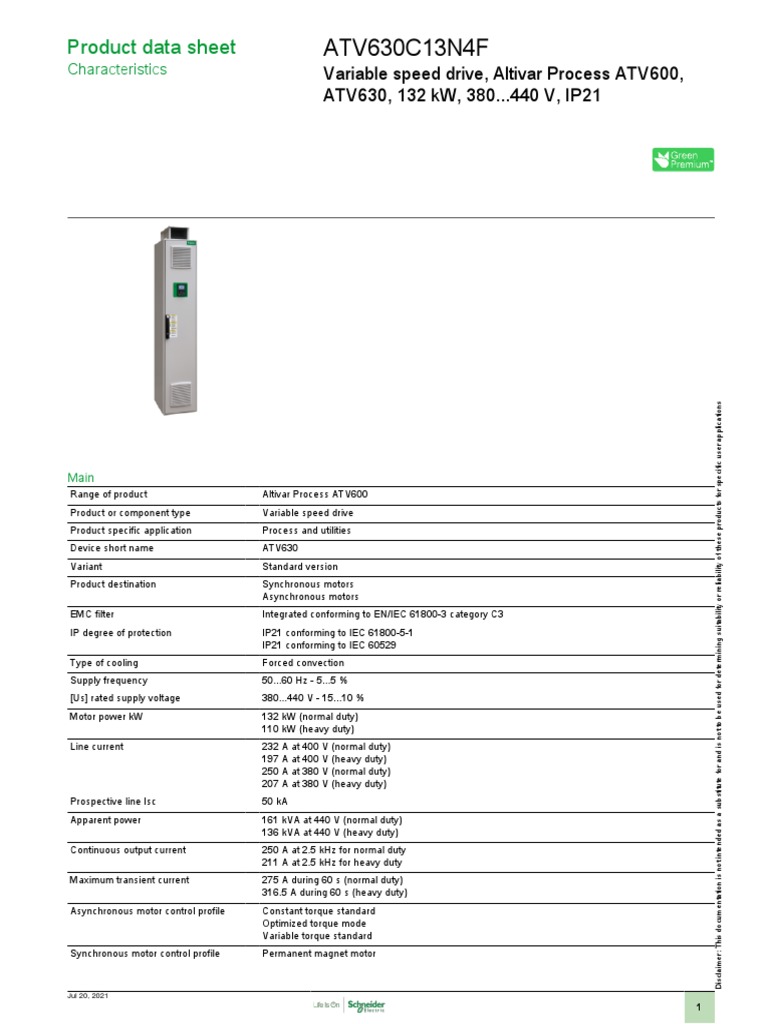 Altivar Process ATV600 - ATV630C13N4F | PDF | Electric Motor ...
