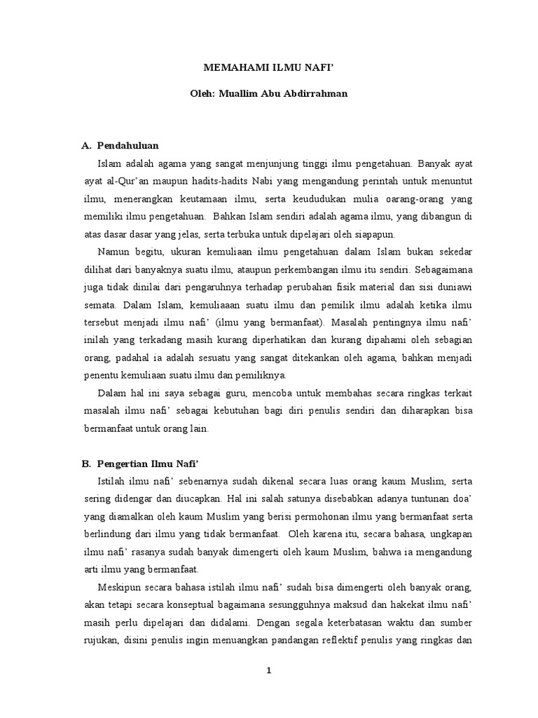 ILMU NAFI' Selesai | PDF | Agama & Spiritualitas