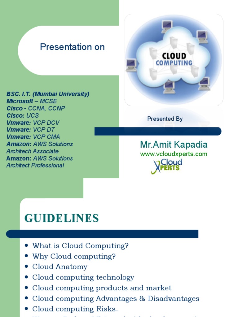 Presentation On: MR - Amit Kapadia | PDF | Cloud Computing | Platform As A Service