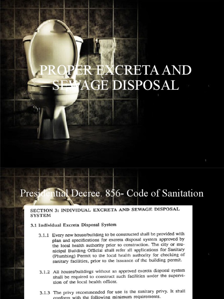 Excreta and Sewage Disposal | PDF | Sewage Treatment | Sanitation