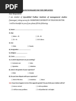 Gender Discrimination Likert Scale Questionnaires | PDF