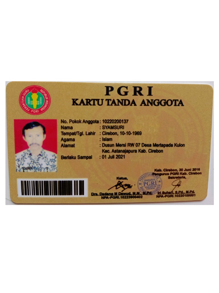 Kartu Pgri | PDF