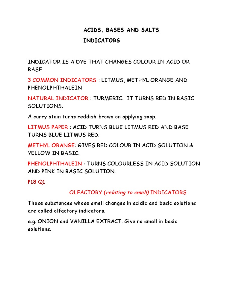 3 Common Indicators Natural Indicator: Acids, Bases and Salts ...