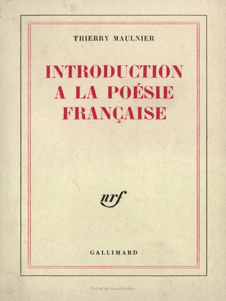 Intro A La Poesie Francaise | PDF | Poésie | Conscience