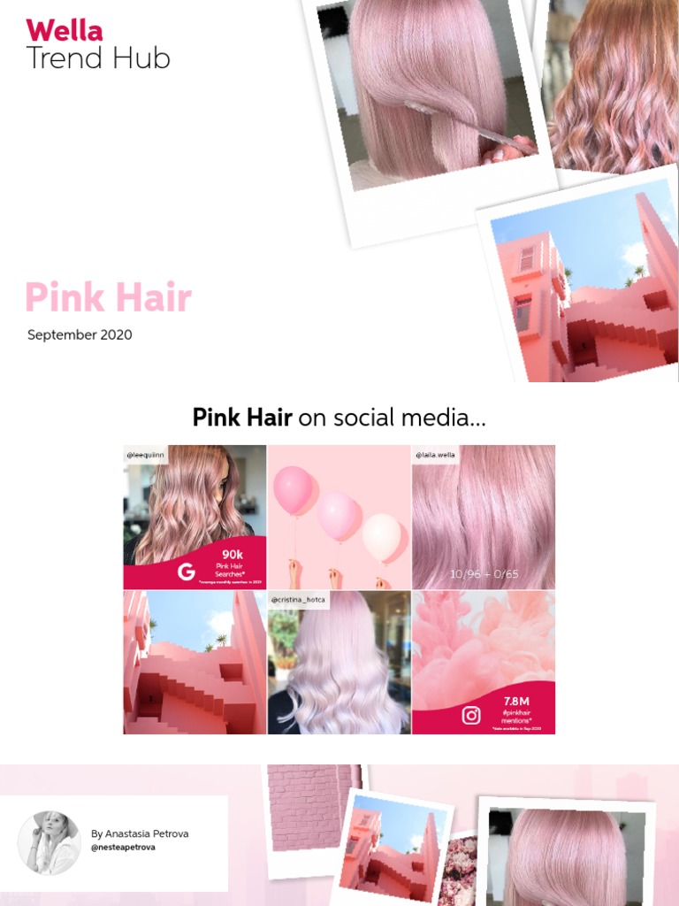 Pink Hair Trends and Styling Tips | PDF | Beauty | Hairdressing