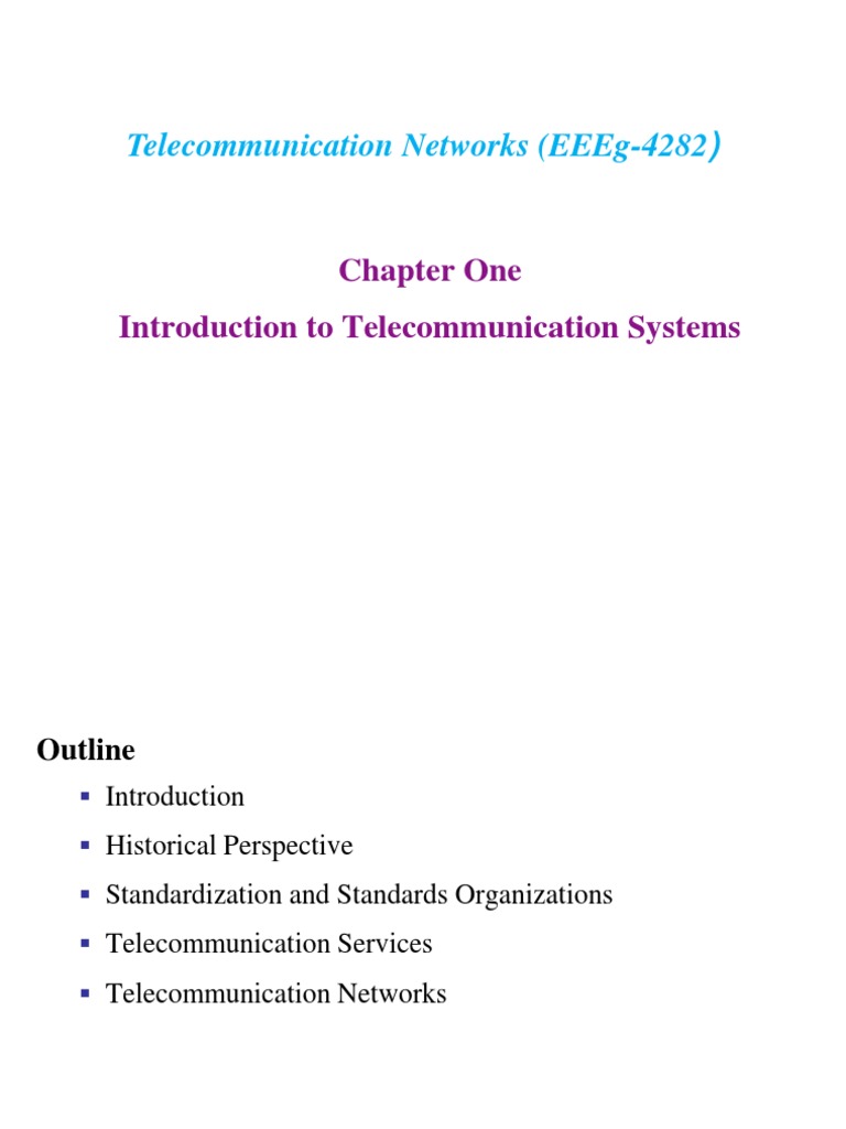 01-Introduction To Telecommunication | PDF | Computer Network ...