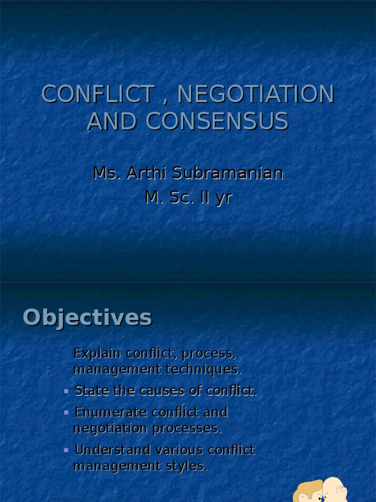 Conflict, Negotiation and Consensus | PDF | Consensus Decision Making ...