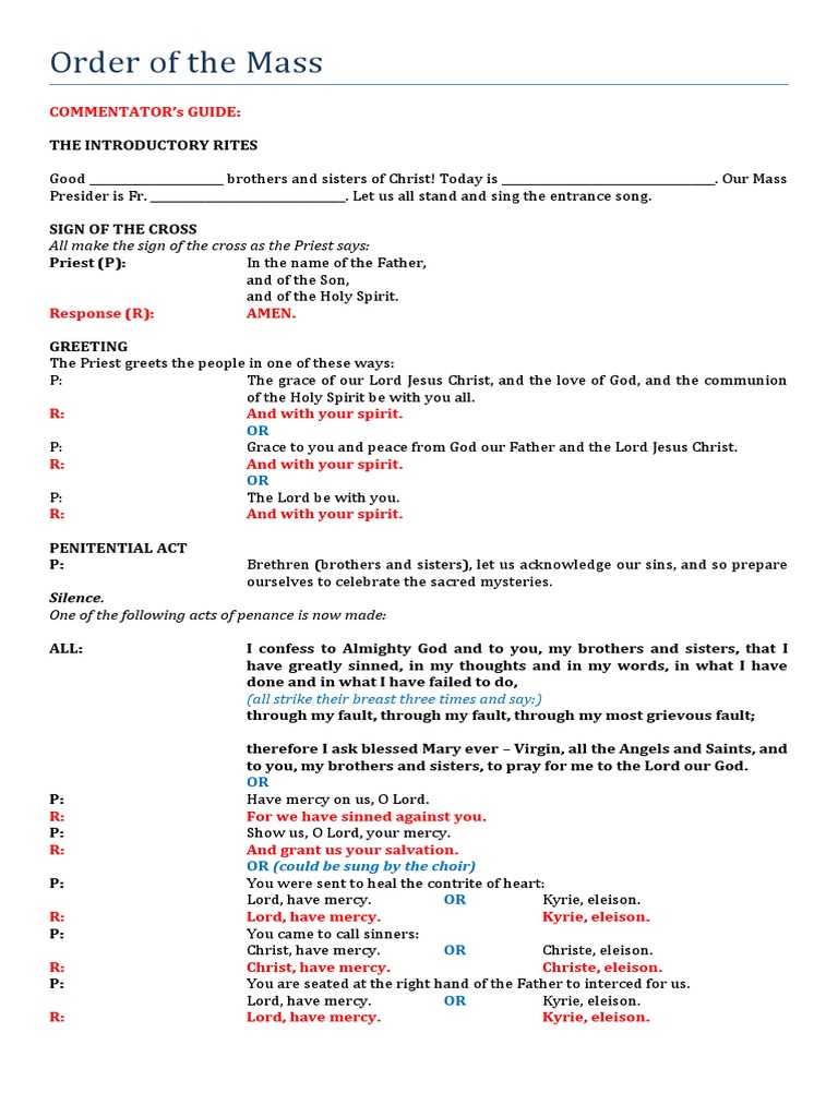 1 Guide Sa Misa | PDF | Eucharist | God The Father