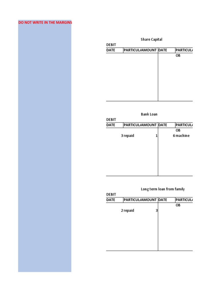 T Account Template | PDF | Debits And Credits | Finance & Money Management