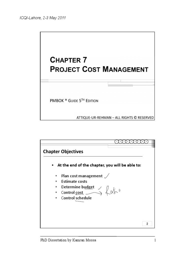 Pmbok Guide (Ch-7) | PDF | Business