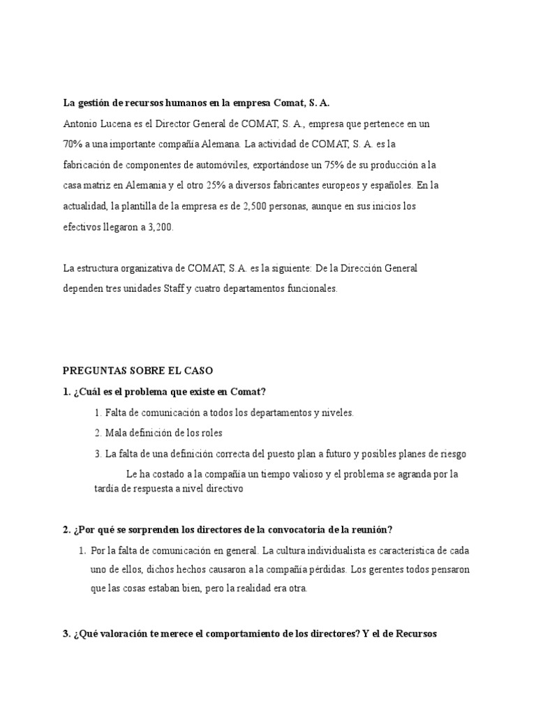 Caso COMAT | PDF