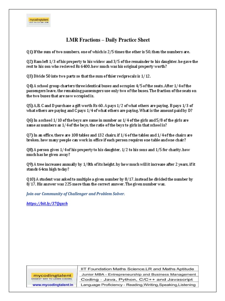 Daily Practice Worksheets For Logical and Mathematical Reasoning ...