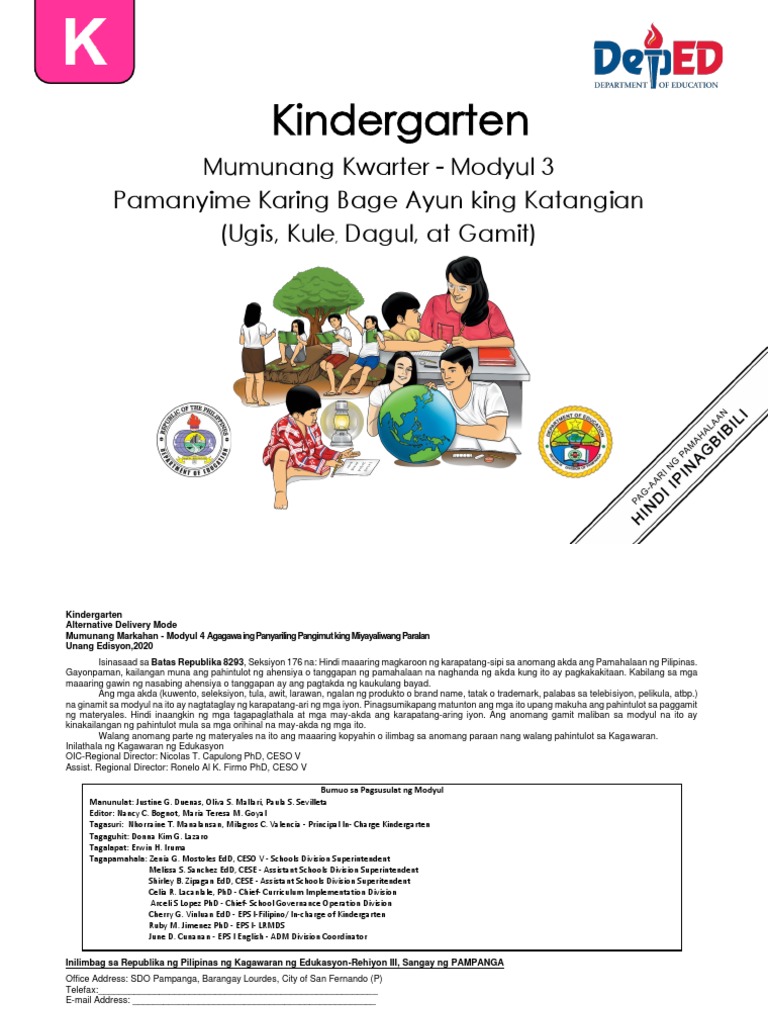 Kinder Module Q1 Week3 | PDF