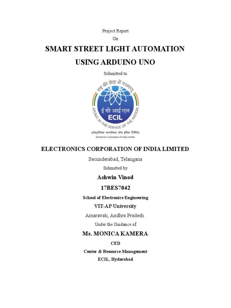 Street Light Automation Using IoT | PDF | Microcontroller | Arduino
