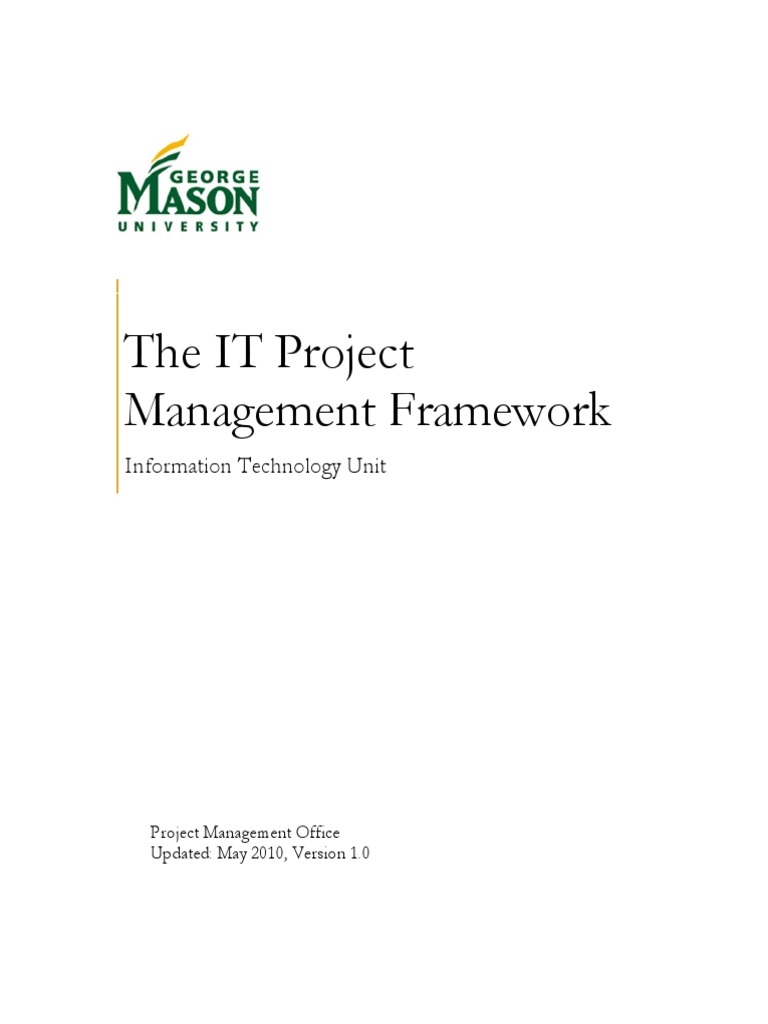 Mason IT PM Framework v1 | PDF | Project Management | Product Lifecycle