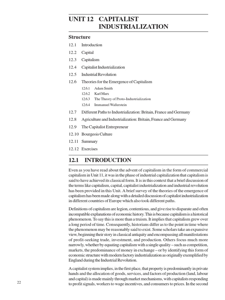 Capitalism Industrial Revolution Britain