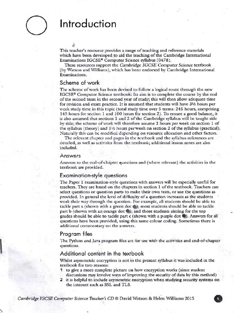 IGCSE Computer Textbook Answers (Hodder Education) | PDF