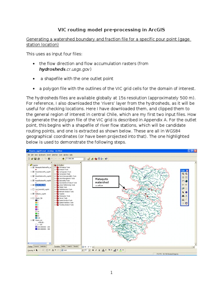 VIC Routing Model Preprocessing | PDF | Arc Gis | Function (Mathematics)