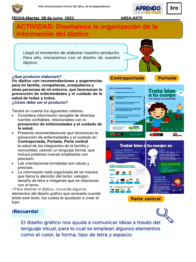 Martes 8-Com-Diseñamos y Compartimos Un Díptico Con Recomendaciones ...