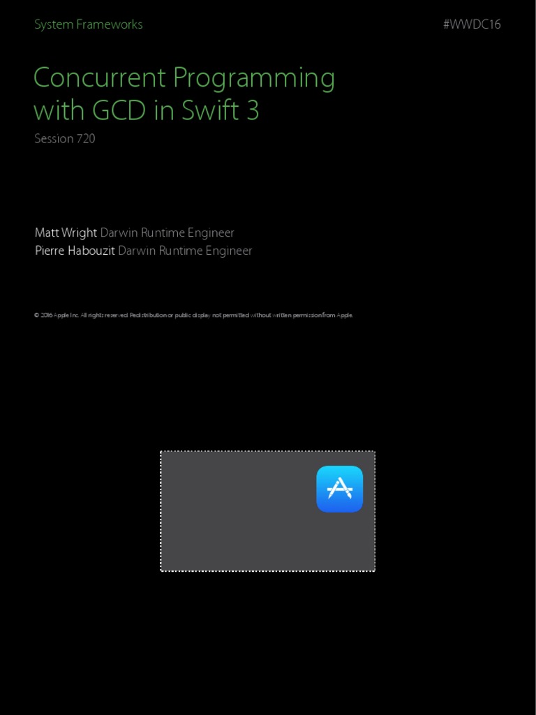 720 Concurrent Programming With Gcd In Swift 3 Pdf Swift Programming Language Thread