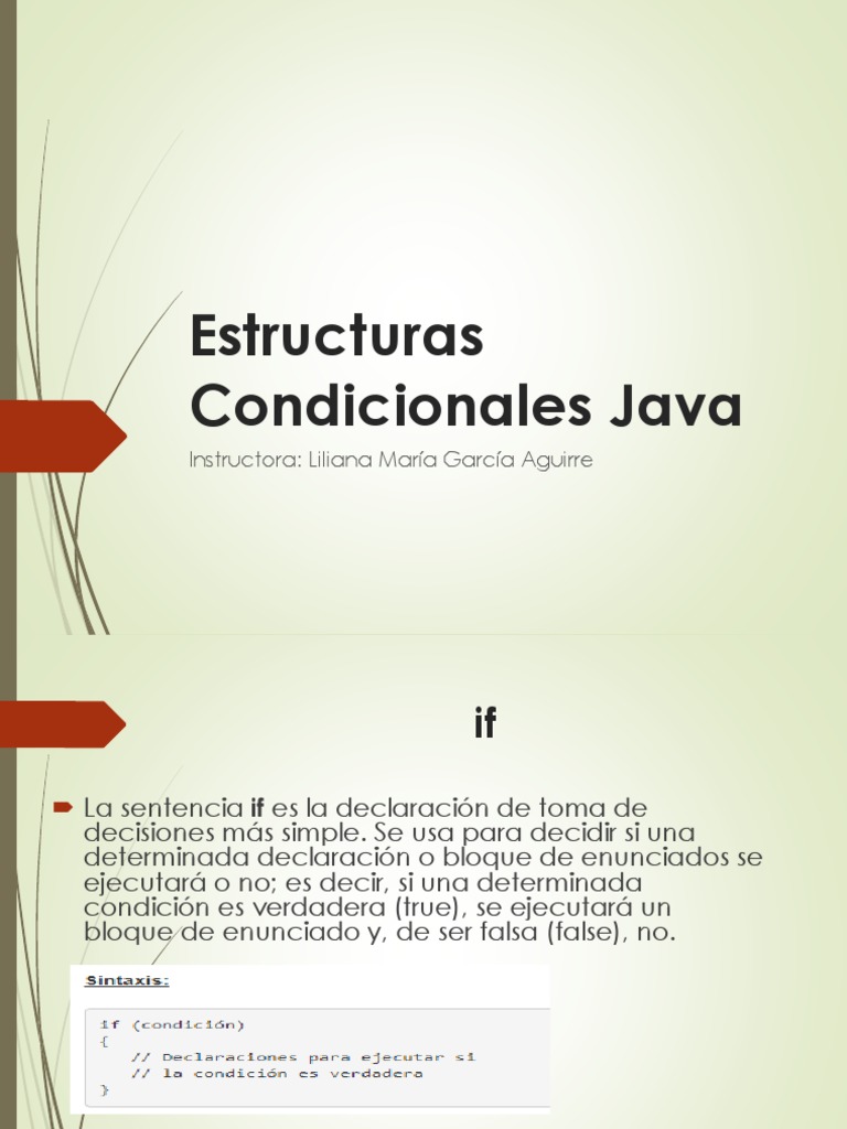 Estructuras Condicionales Java | PDF