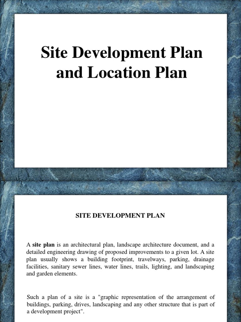 Site Development and Location Plan Guide | PDF | Transport